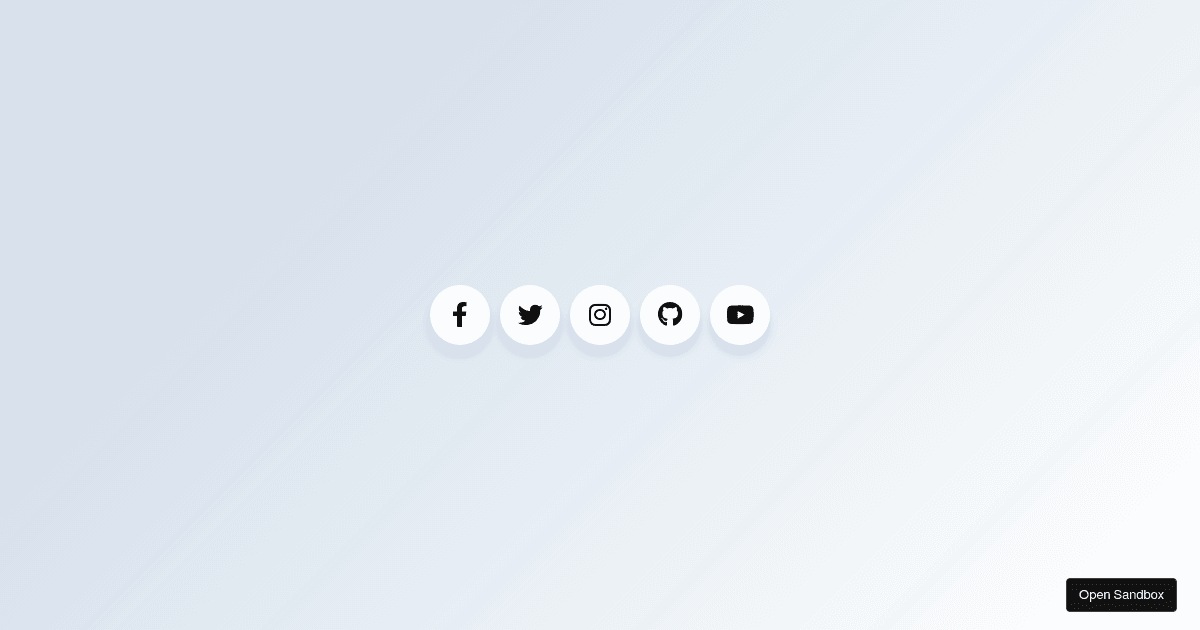 Social Media Buttons with Hover Animation - Codesandbox