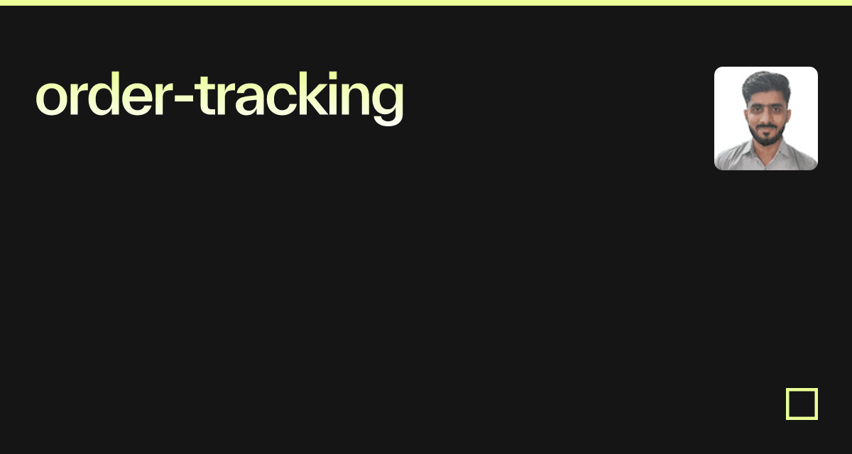order-tracking - Codesandbox