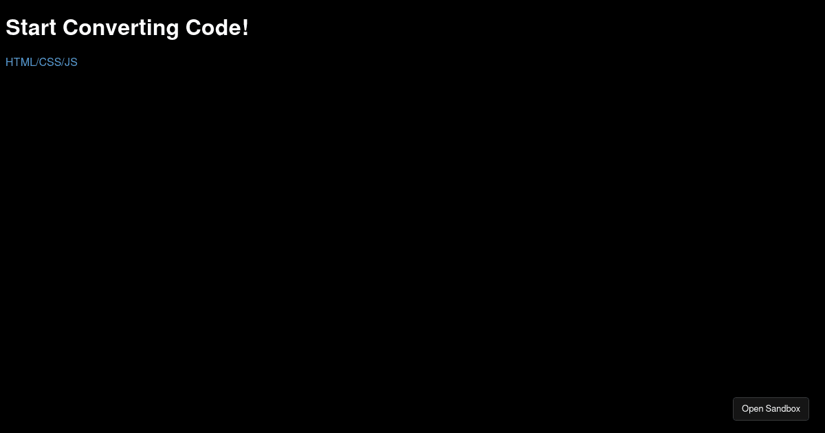 converter - Codesandbox