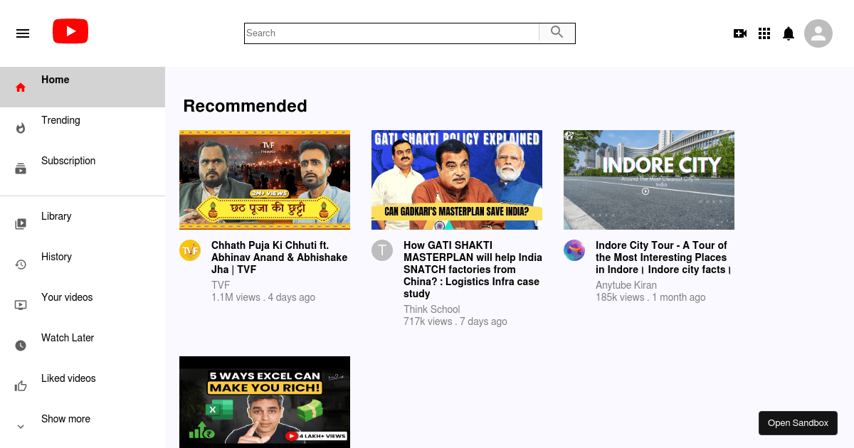 youtube-clone - Codesandbox
