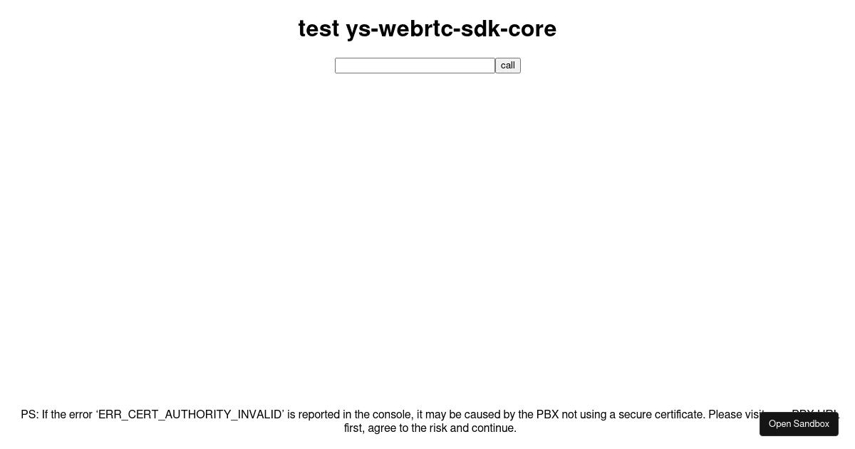 Ys Webrtc Sdk Core Use React Example Forked Codesandbox