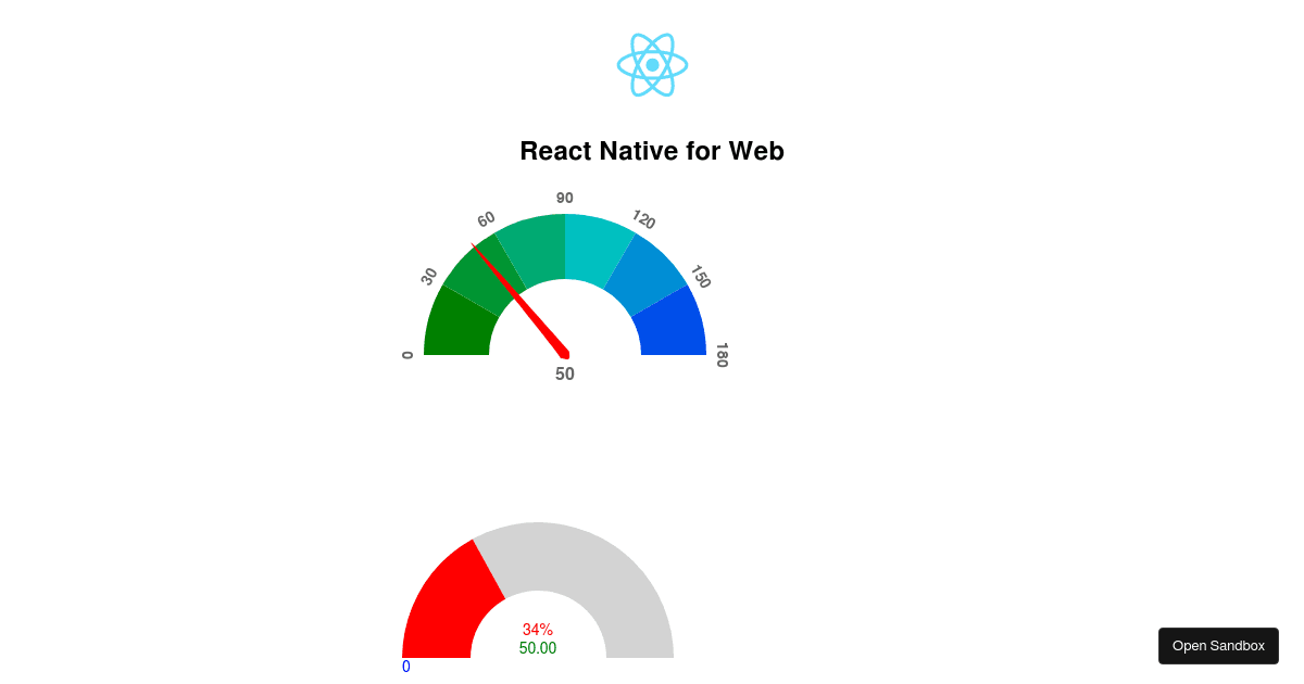 React Native SpeedMeter (forked) - Codesandbox