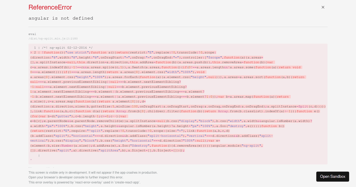 ng-split - Codesandbox