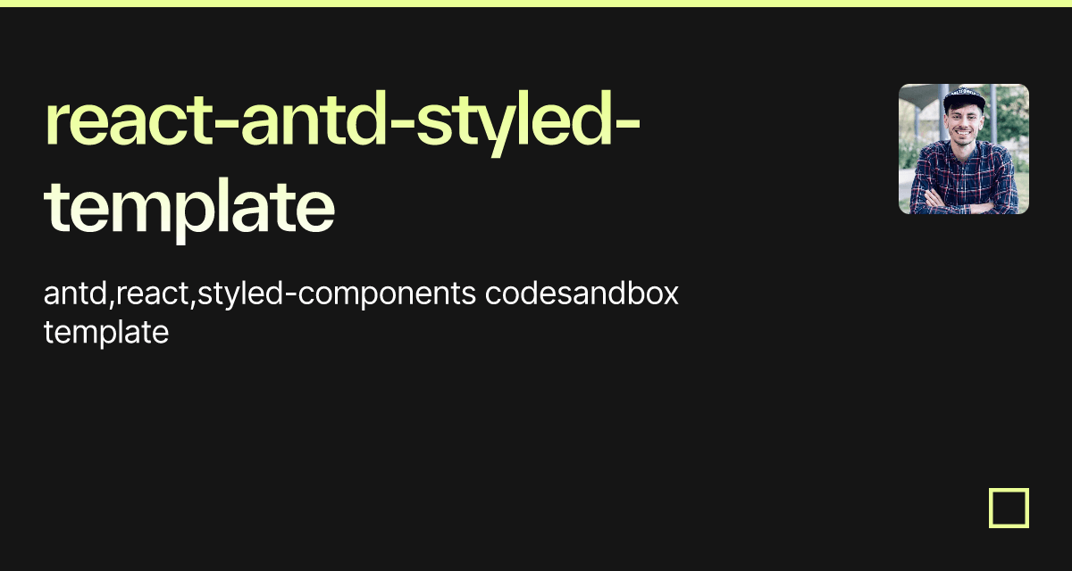 react-antd-styled-template - Codesandbox