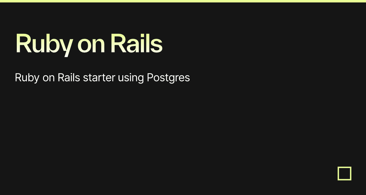 Ruby on Rails - Codesandbox