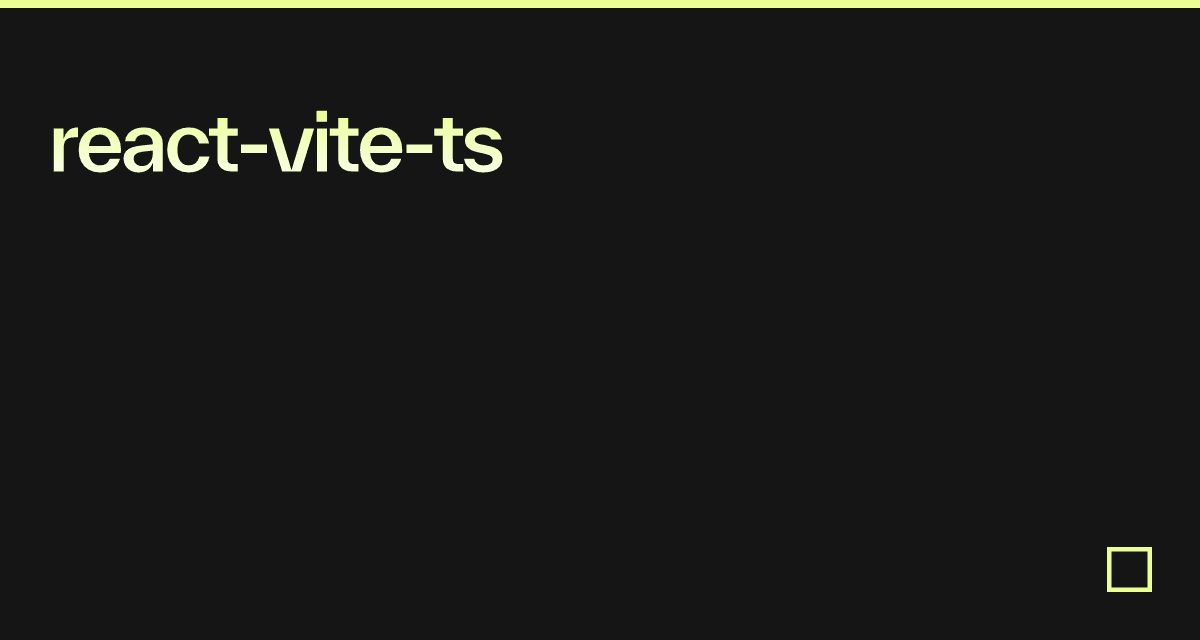 react-vite-ts - Codesandbox
