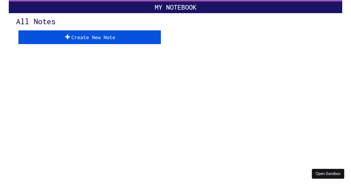 Notebook - Codesandbox