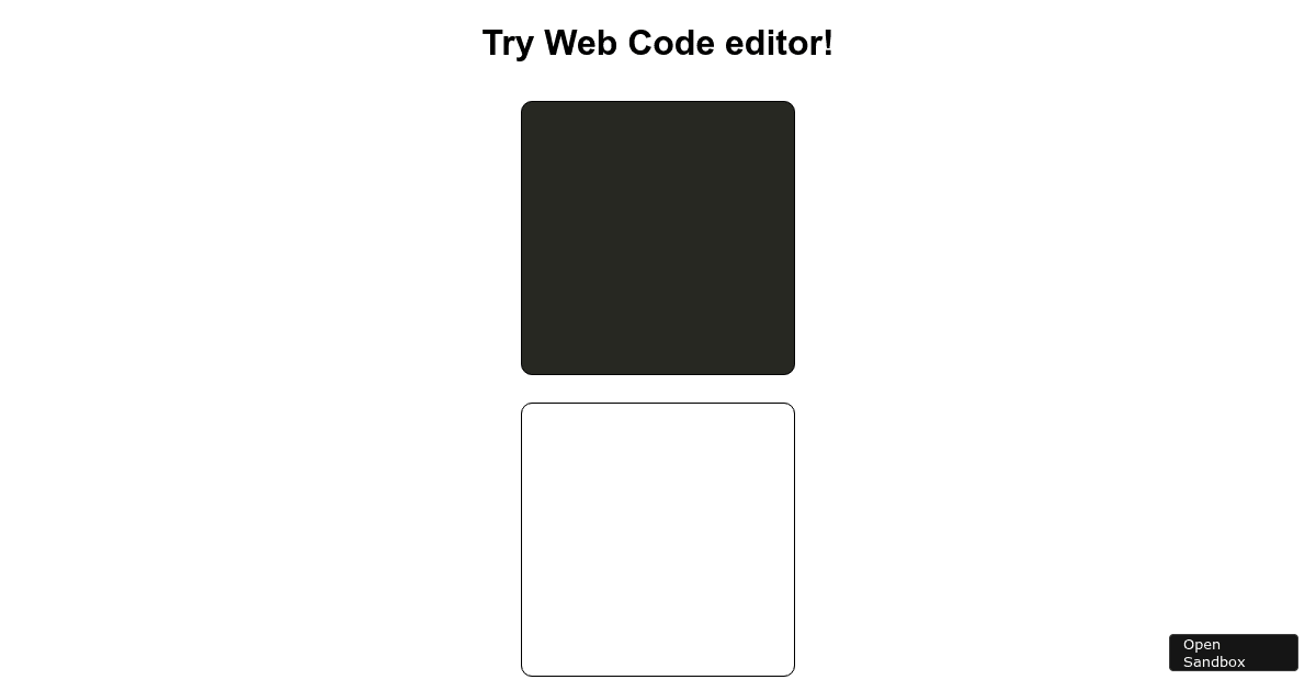 React Web Code Editor Forked Codesandbox 3219