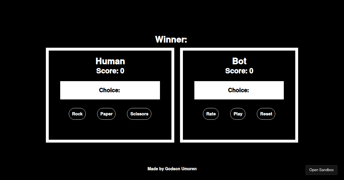 Rock Paper Scissors - Codesandbox
