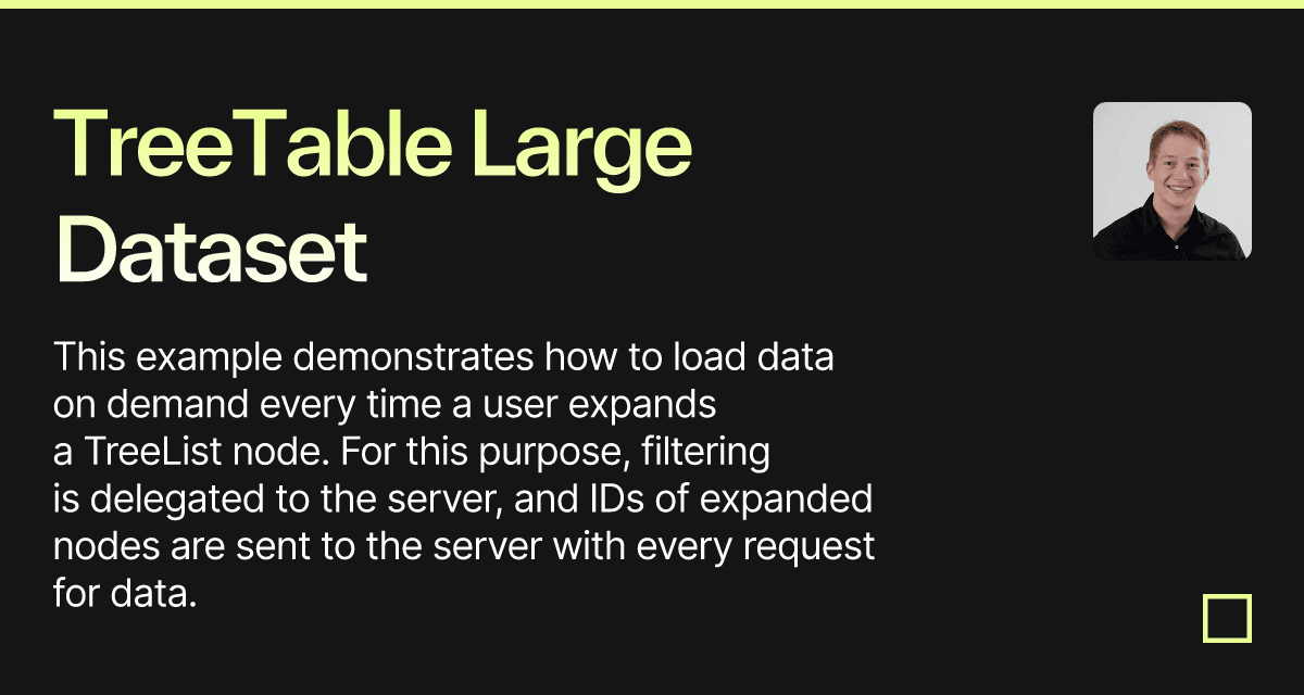 TreeTable Large Dataset - Codesandbox