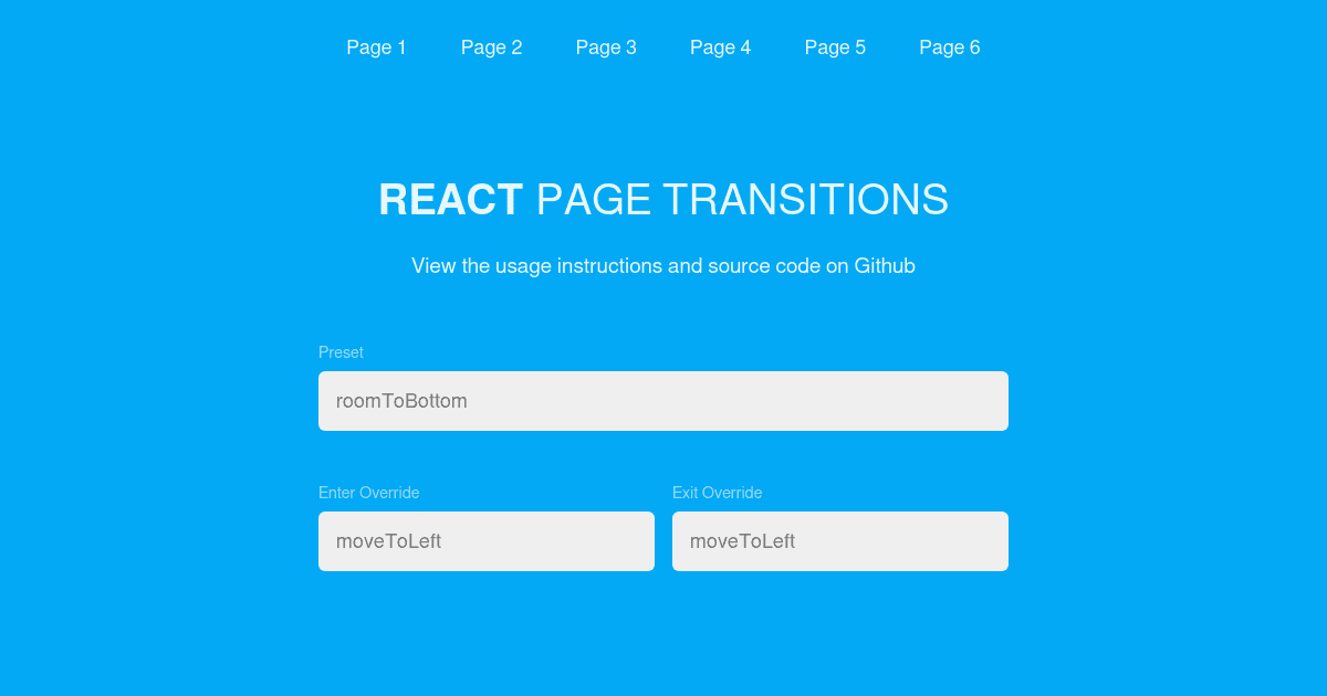 Advanced React Page Transition Demo - TypeScript - Codesandbox