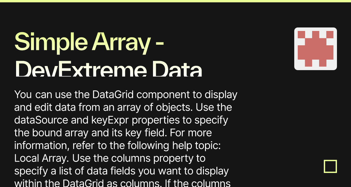 Simple Array - DevExtreme Data Grid (forked) - Codesandbox