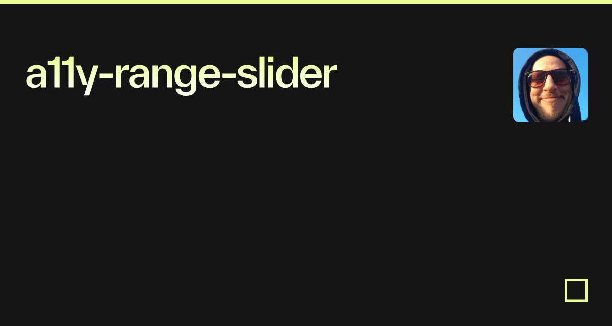 a11y-range-slider - Codesandbox