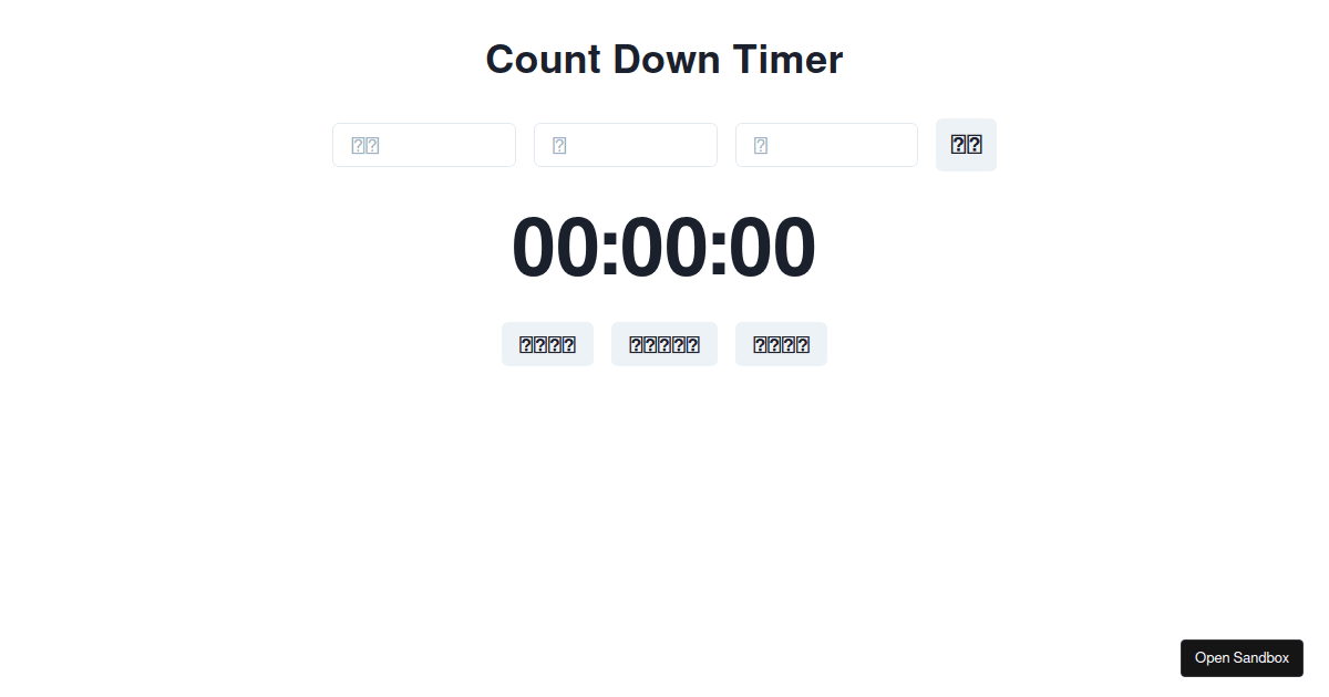 countdowntimer - Codesandbox