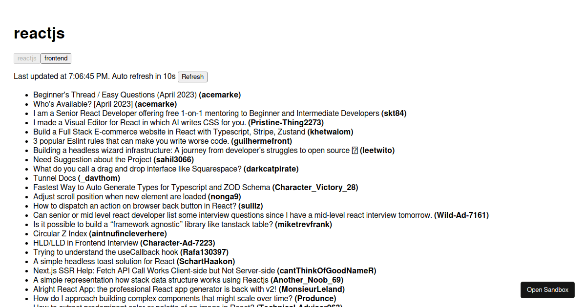 flovv-reddit-demo - Codesandbox