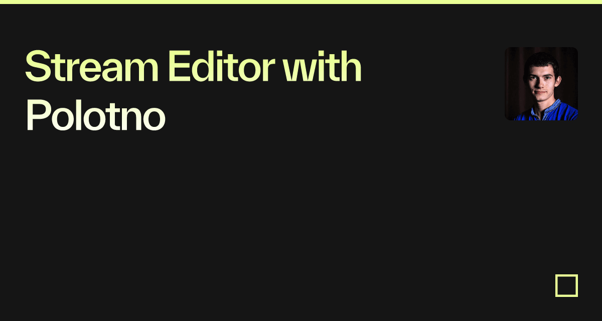 Stream Editor with Polotno - Codesandbox