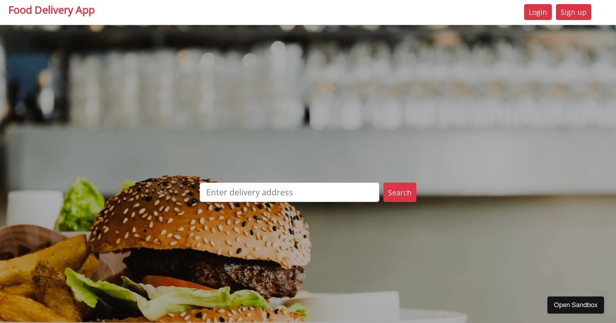 fooddelivery - Codesandbox