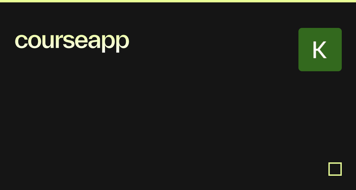 courseapp - Codesandbox