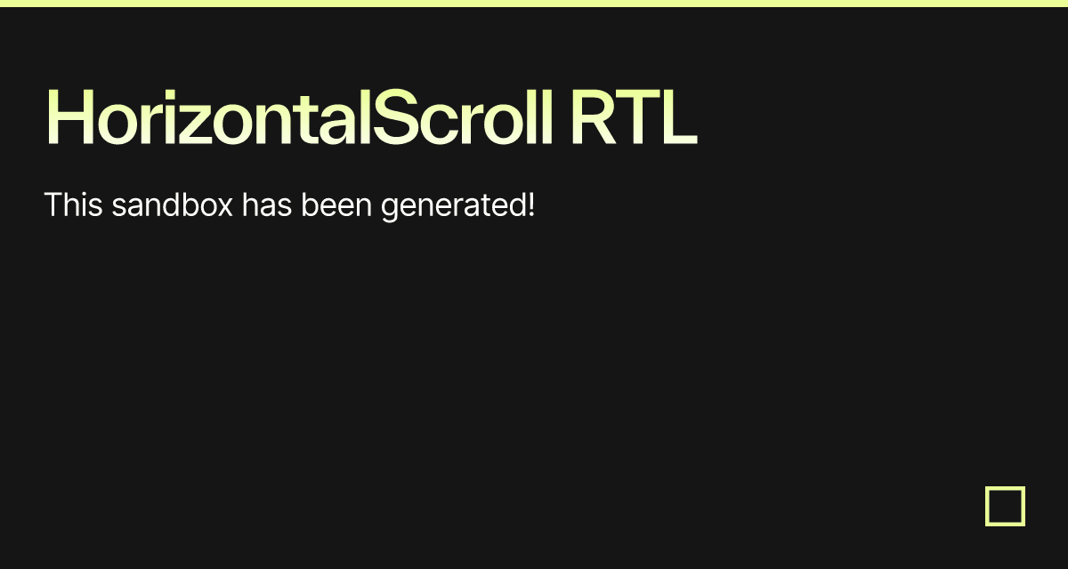 HorizontalScroll RTL - Codesandbox