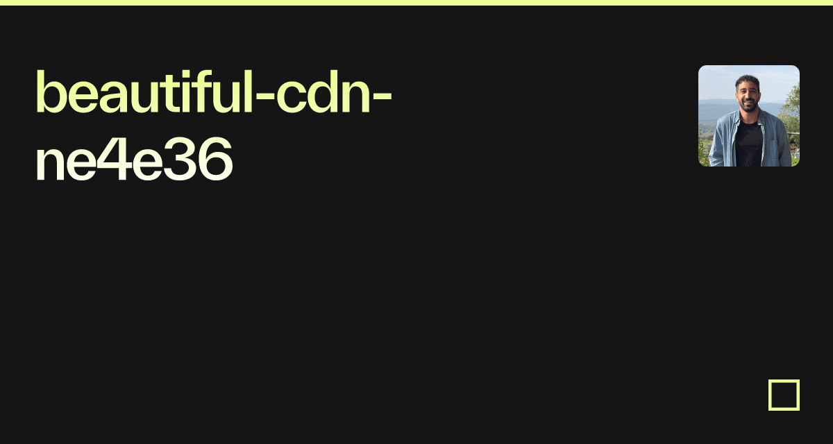 beautiful-cdn-ne4e36 - Codesandbox