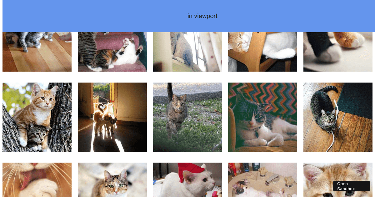 Intersection Observer Using React Codesandbox