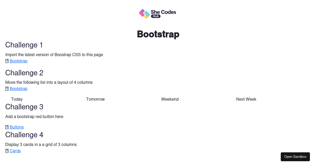 Bootstrap (forked) - Codesandbox