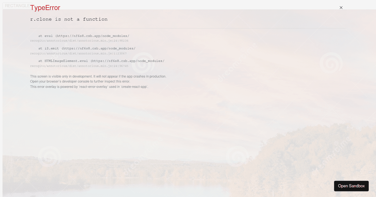 Testing Annotorious With React Forked Codesandbox