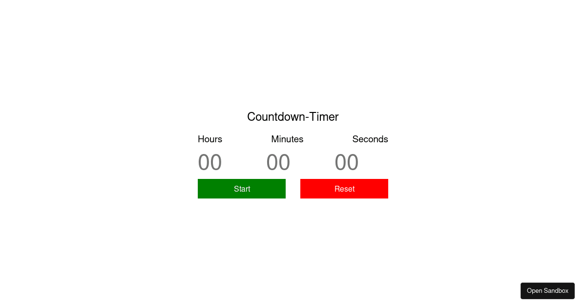 countdowntimer - Codesandbox