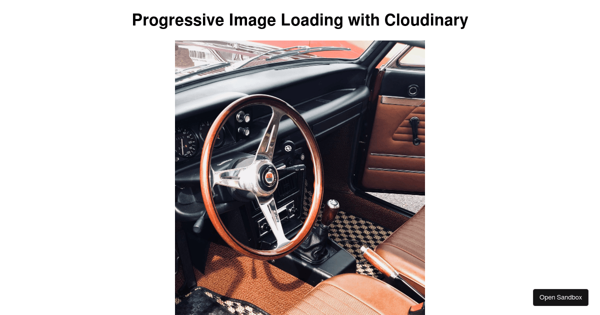 Progressive Image Loading With React And Cloudinary Codesandbox