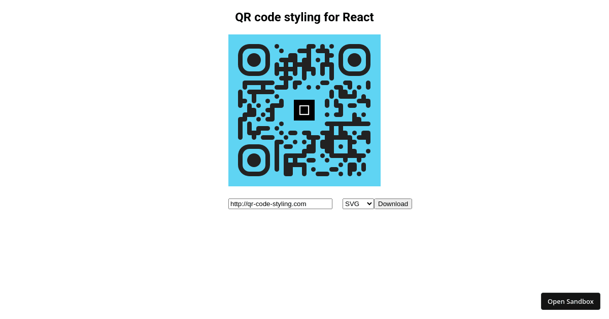 Qr Code Styling React Example Codesandbox 8048