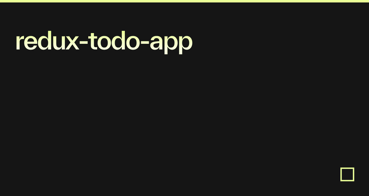 redux-todo-app - Codesandbox