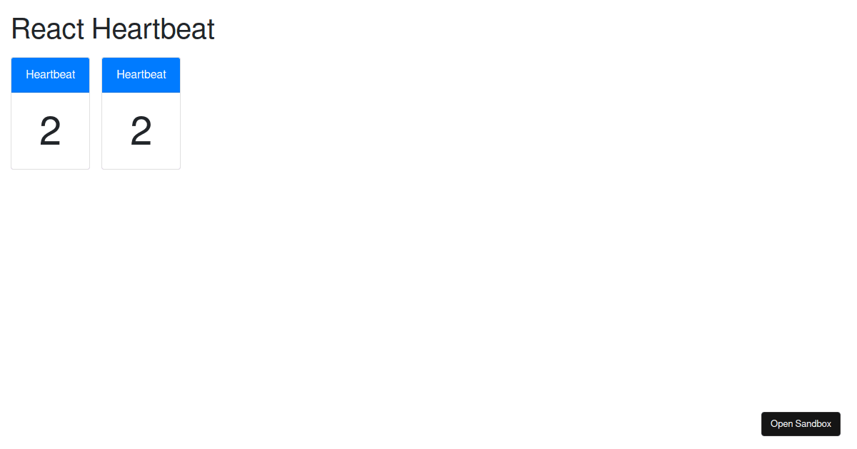 React Heartbeat - Codesandbox