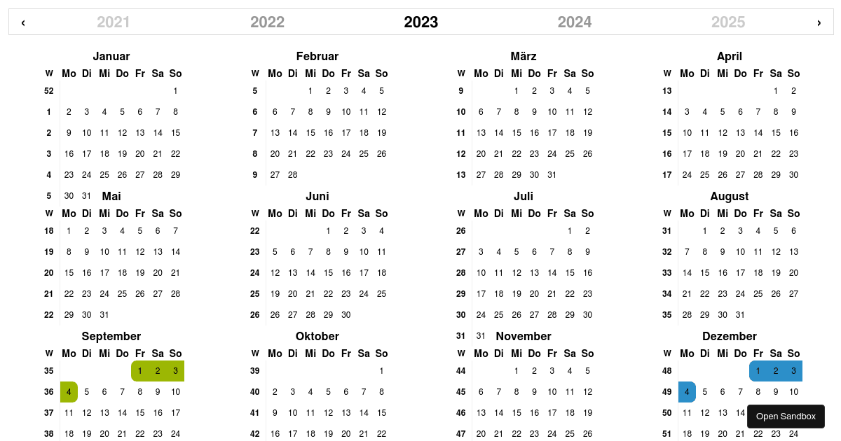 year-cal - Codesandbox