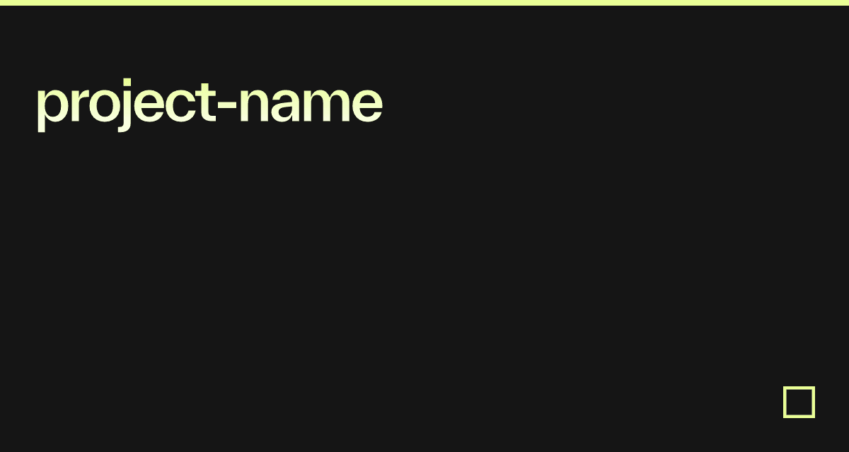 project-name - Codesandbox