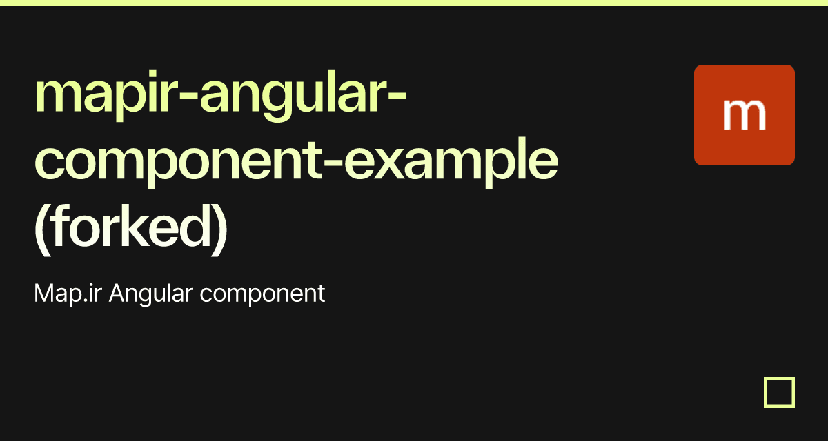mapir-angular-component-example (forked) - Codesandbox