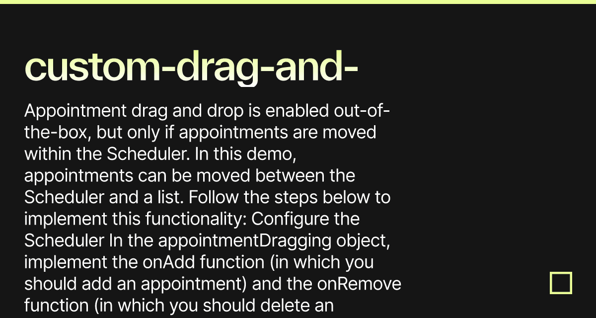 custom-drag-and-drop-devextreme-scheduler-forked - Codesandbox
