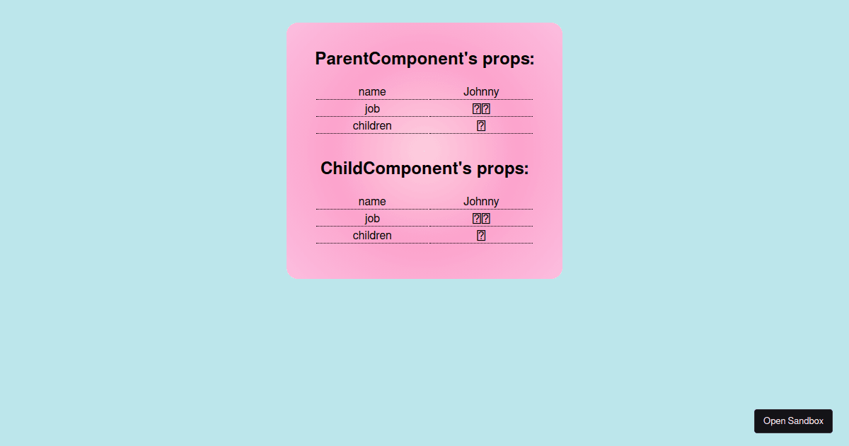 how-to-pass-all-props-from-parent-to-child - Codesandbox how-to-pass-all-props-from-parent-to-child - Codesandbox
