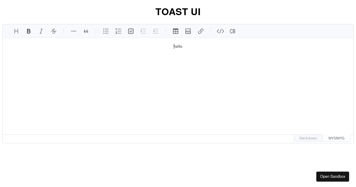 toast-ui-editor (forked) - Codesandbox