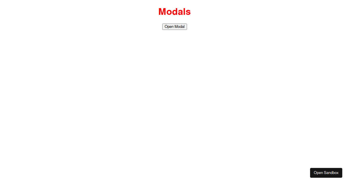 React Portal Not Working - Codesandbox React Portal Not Working - Codesandbox
