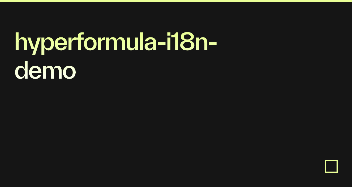 hyperformula-i18n-demo - Codesandbox