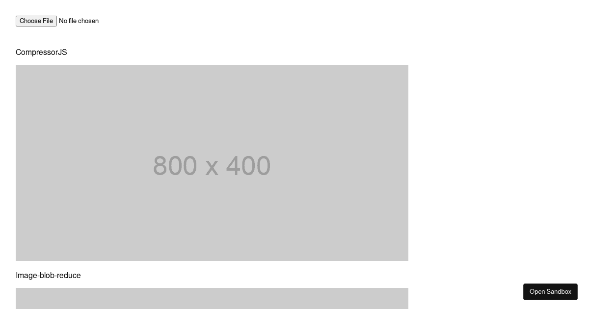 image resize / compressor (forked) - Codesandbox