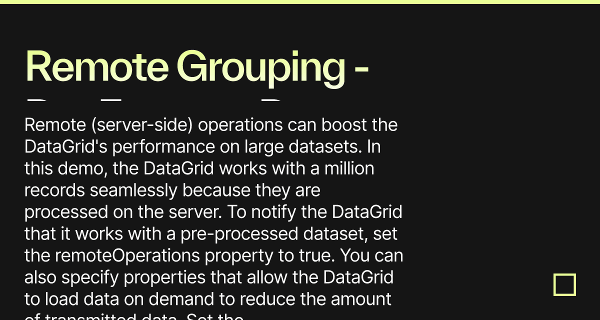 Remote Grouping Devextreme Data Grid Forked Codesandbox