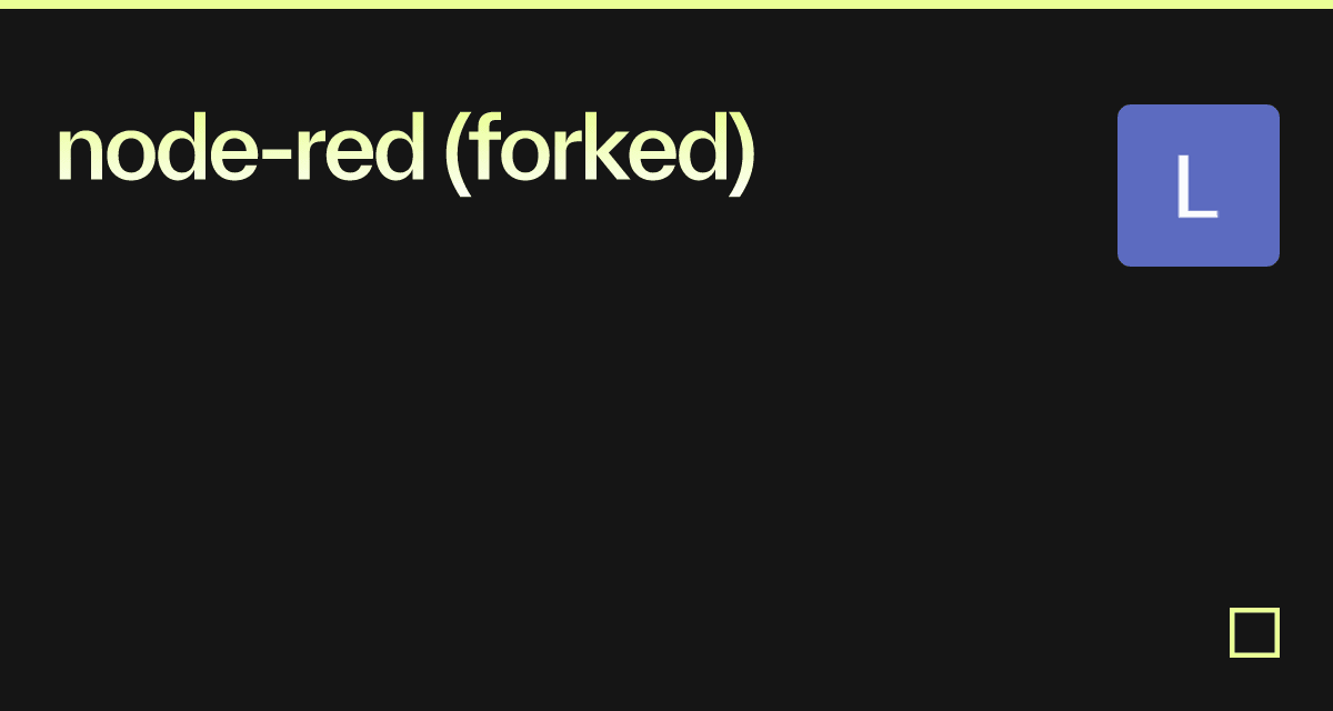 node-red (forked) - Codesandbox