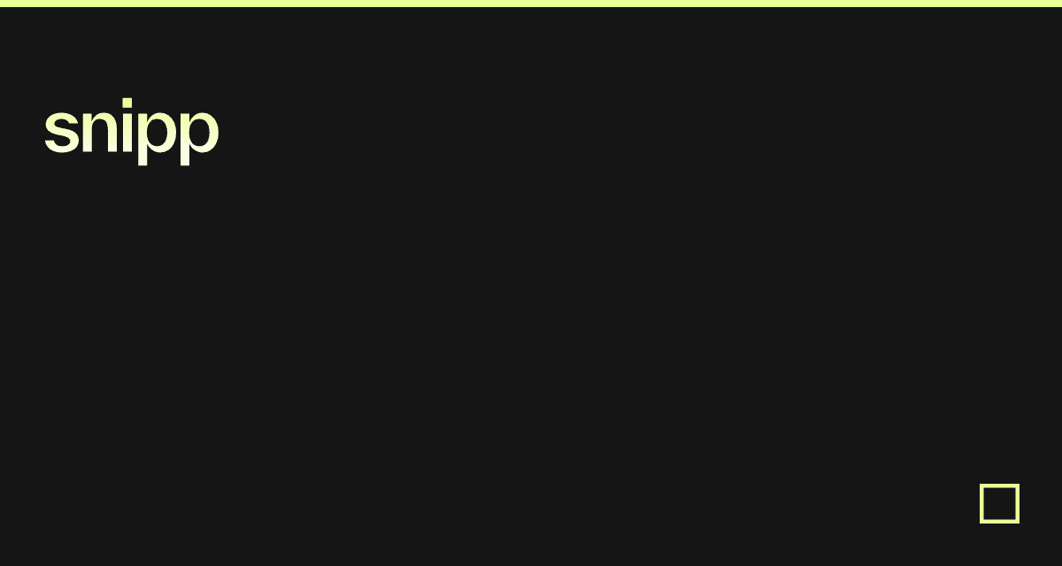 snipp - Codesandbox