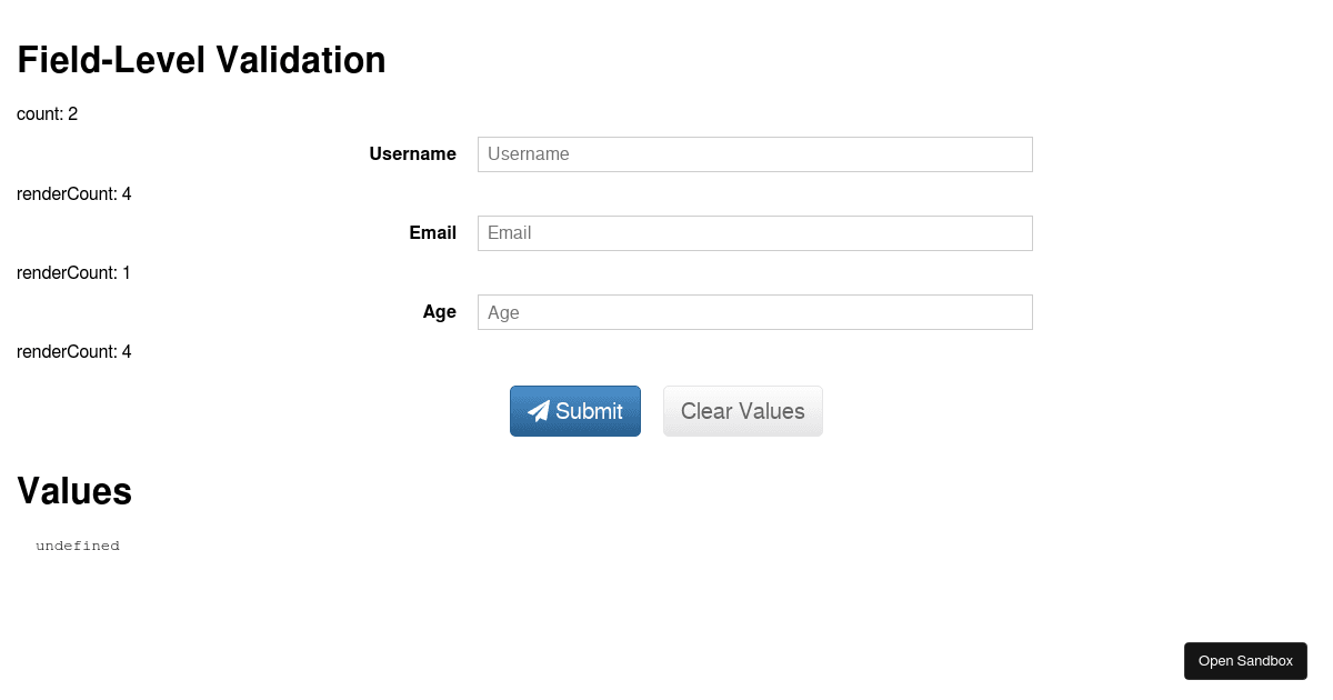 Redux Form Field Level Validation Codesandbox