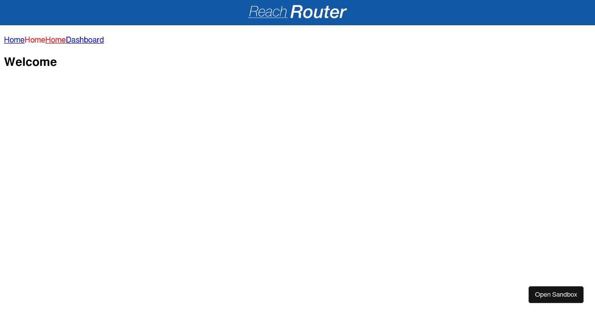 Reach Router Starter v1 - Codesandbox