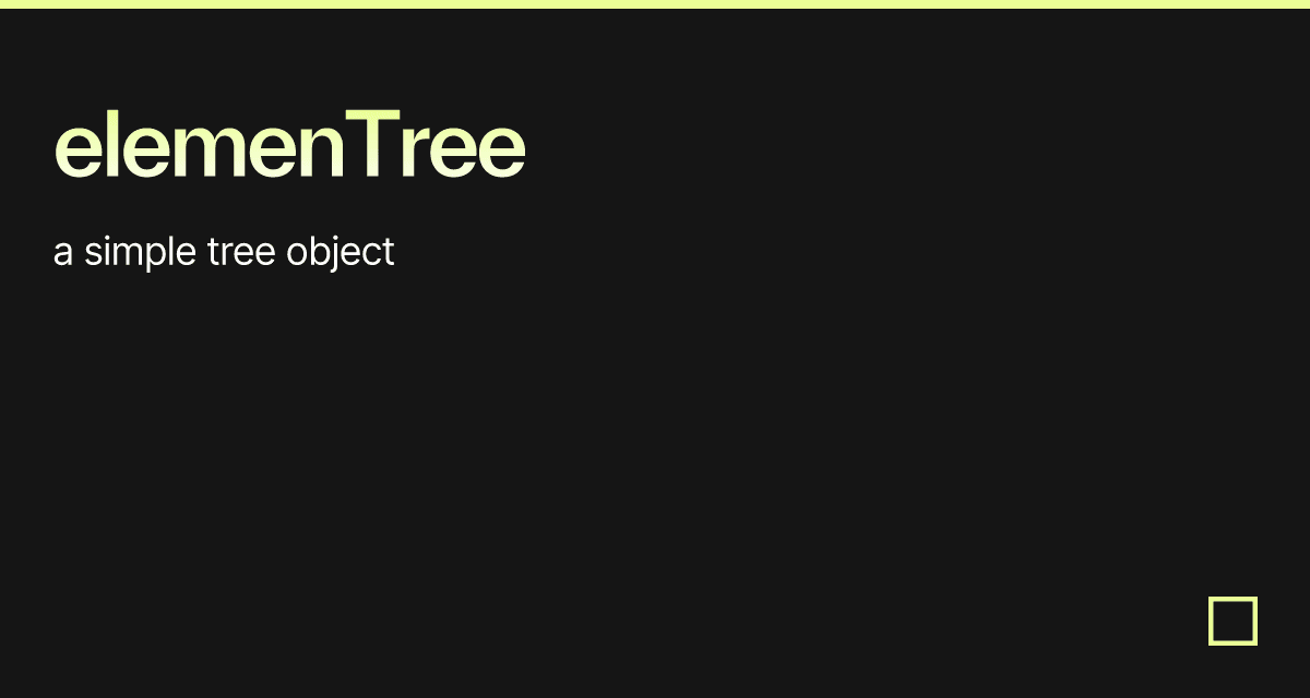 elemenTree - Codesandbox