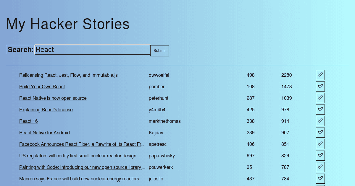 hacker-stories - Codesandbox