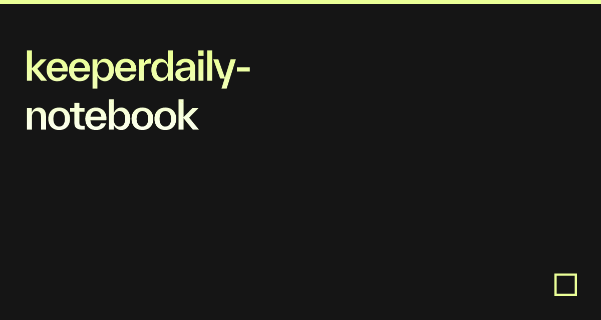keeperdaily-notebook - Codesandbox