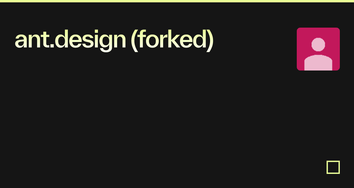 ant.design (forked) - Codesandbox